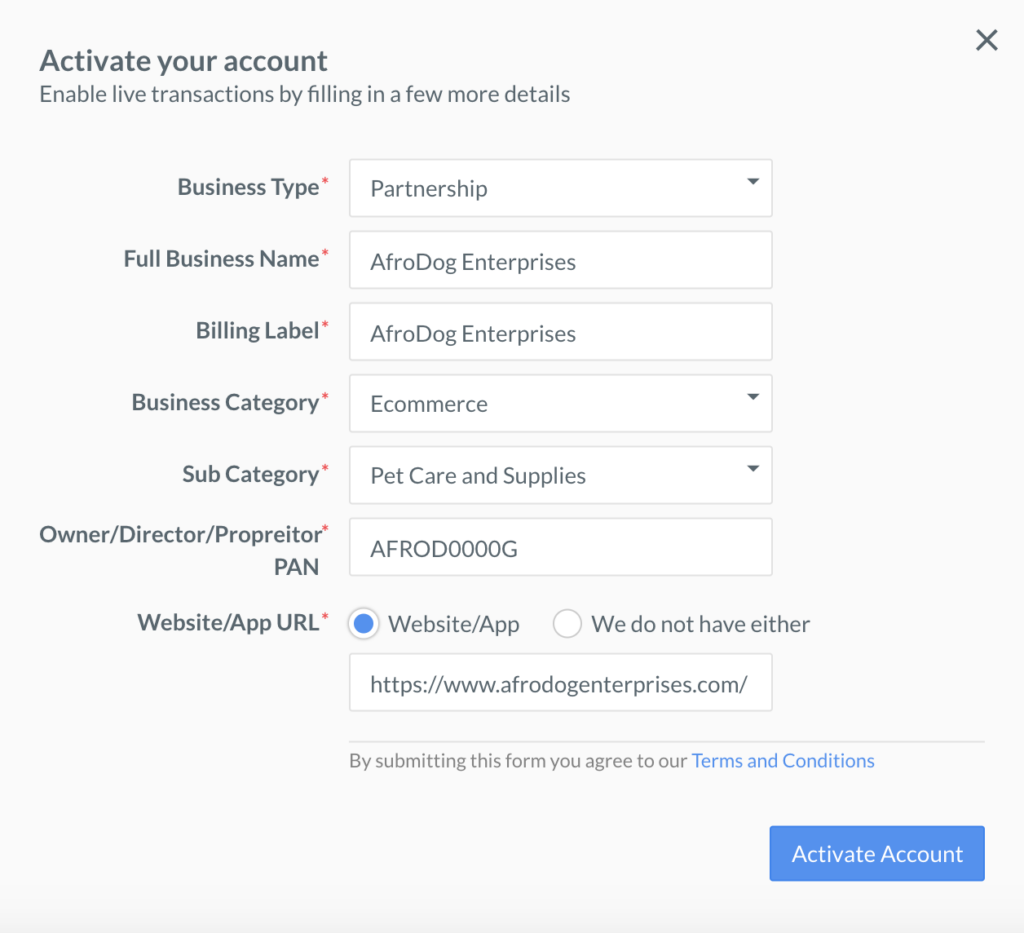 RazorPay Payment Setup – Initappz Documentation